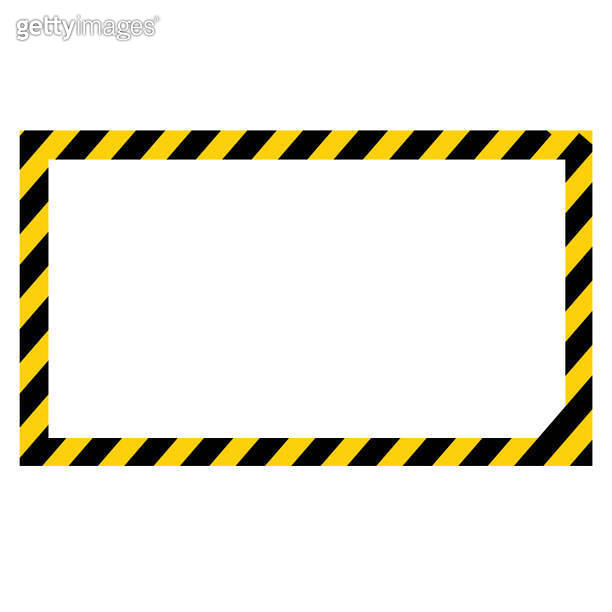 Black and yellow warning line striped rectangular background ...