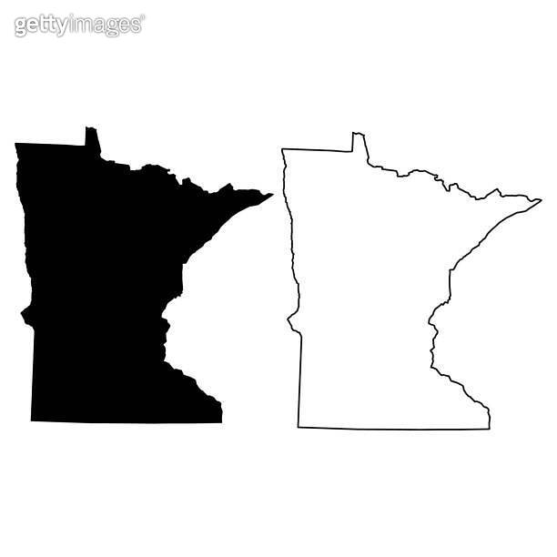 Map of Minnesota on white background. map of the U.S. state of ...