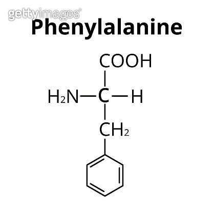 Phenylalanine is an amino acid. Chemical molecular formula ...