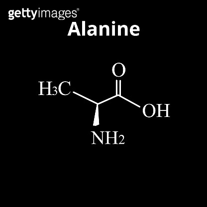 Alanine is an amino acid. Chemical molecular formula Alanine amino acid ...