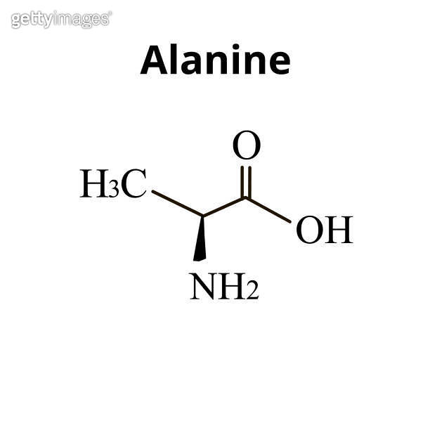 Alanine is an amino acid. Chemical molecular formula Alanine amino acid ...