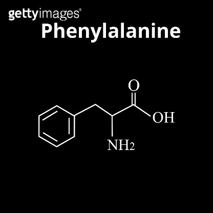 Phenylalanine is an amino acid. Chemical molecular formula ...