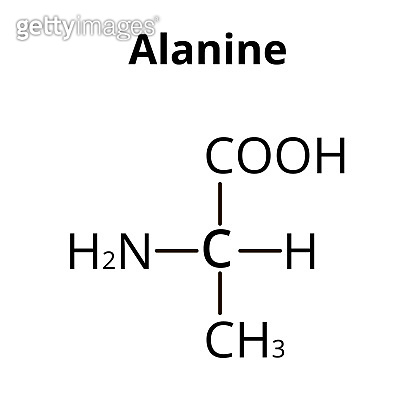 Alanine is an amino acid. Chemical molecular formula Alanine amino acid ...