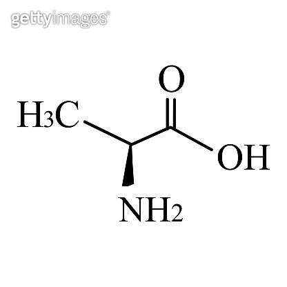 Alanine is an amino acid. Chemical molecular formula Alanine amino acid ...