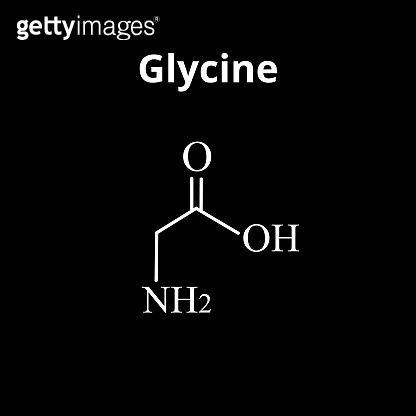 Amino acid Glycine. The chemical molecular formula of glycine is an ...