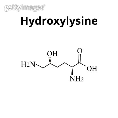 Hydroxylysine is an amino acid. Chemical molecular formula ...