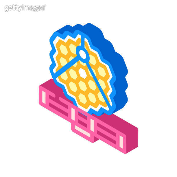 james webb space telescope isometric icon vector illustration 이미지 ...