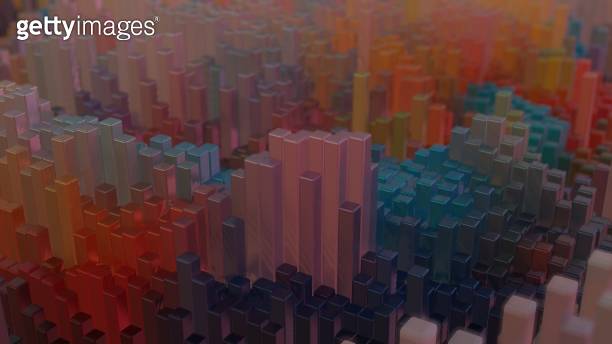 Abstract data Cubes colored futuristic techno pattern 이미지 (1339161187 ...