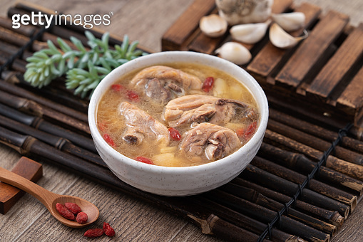 Taiwanese food - Homemade delicious garlic chicken soup (1297527165 ...