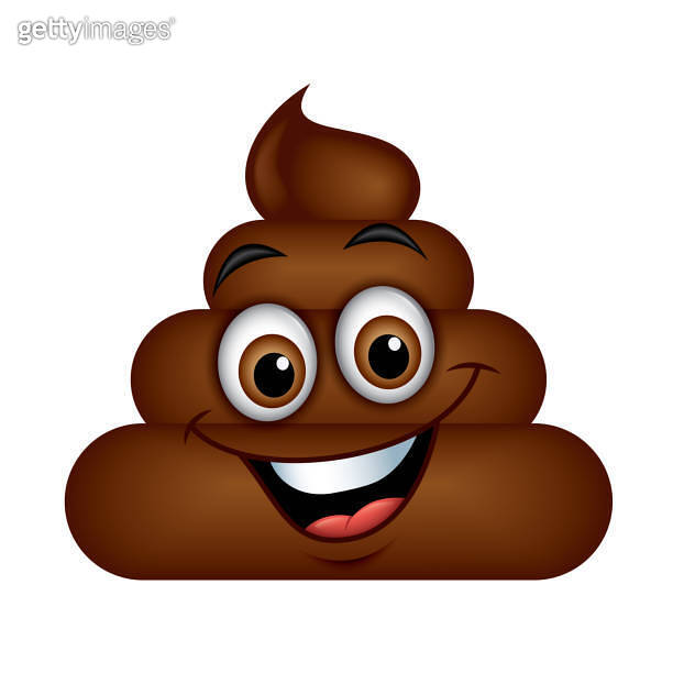Poop emoticon, emoji - poo face - vector illustration (1335558373) 일러스트 ...