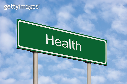 Health Care Concept, Green Signpost Road Sign, White Text, Grey Pole ...