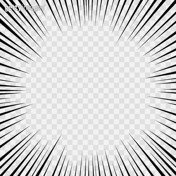 Manga frame with speed radial lines. Comic anime effect. Vector ...