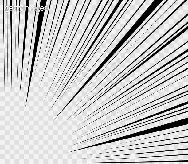 Flash lines in manga style. Anime speed effect. Vector illustration ...