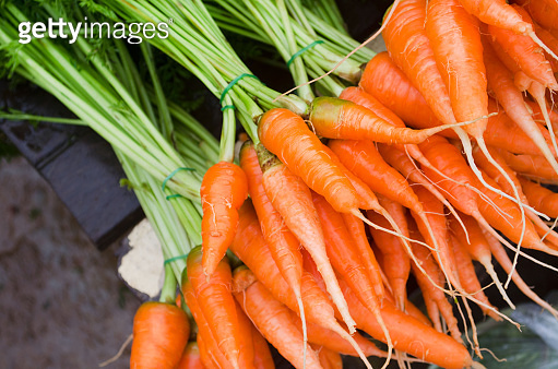 Fresh baby carrot bundle after harvested from the farm ready for ...