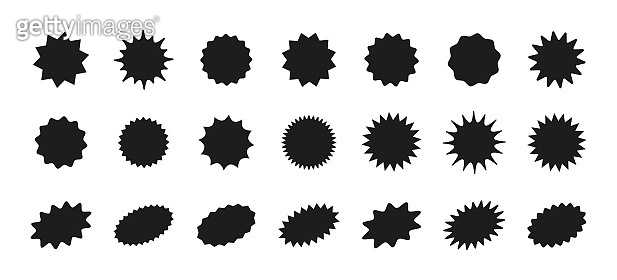 Starburst price stickers. Callout star shapes. Vector illustration. 이미지 ...