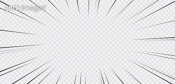 Manga frame with speed flash lines. Comic anime background. Vector ...