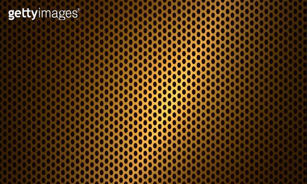 Gold carbon fiber texture. Golden metallic steel background. Black ...