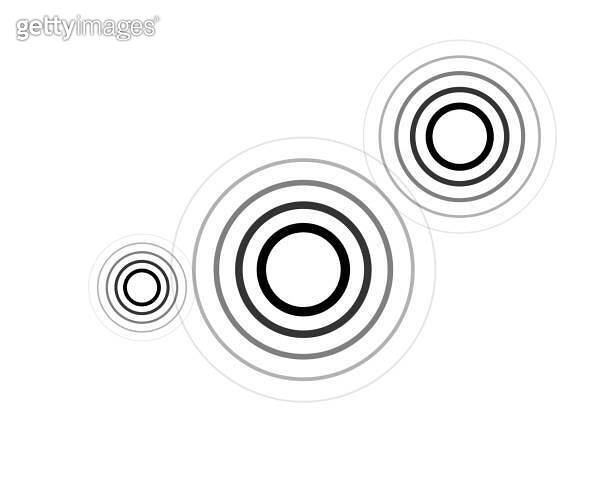 Ripple rings or signal waves illustration. Radio waves, Vector design ...