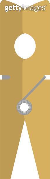 Vector emoticon illustration of a clothespin 이미지 (1329014086) - 게티이미지뱅크