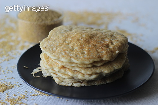 Rice pancakes made with foxtail millets flour. An experimental version ...
