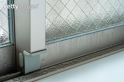 Dew condensation on windows in a room on a cold morning (1298312566 ...