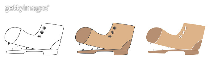 broken shoes design vector illustration. hand drawn black and white ...