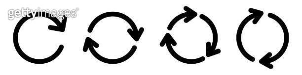 Circular arrows. Rotation symbol. Refresh icons set. Loading arrows in ...