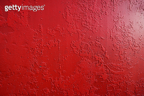 Red background, texture of metal construction. Dark red paint on metal ...