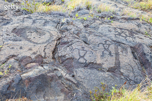 Pu‘uloa Petroglyphs Big island Hawaii 이미지 (1355533146) - 게티이미지뱅크