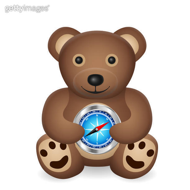 Teddy bear with compass 이미지 (1344525886) - 게티이미지뱅크