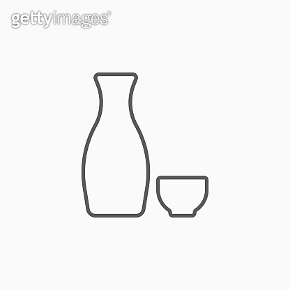 sake icon, sake vector illustration (1301045679) - 게티이미지뱅크