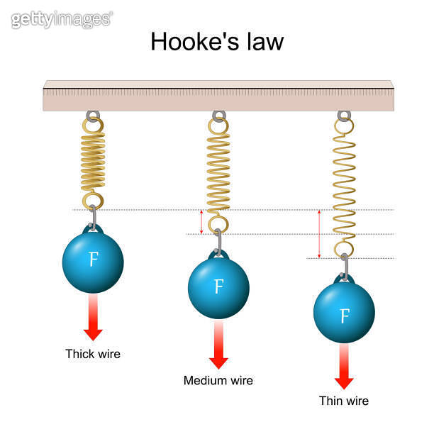 Hooke's law. the force is proportional to the extension. (1338740651 ...