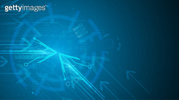 abstract focus target arrow hi tech sci fi concept design background ...