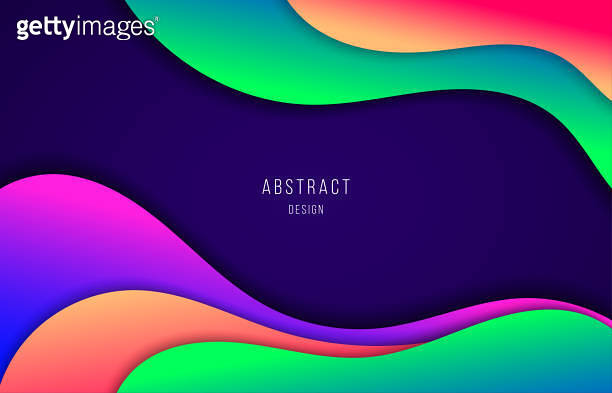 Abstract gradient colors design of fluid template style artwork ...