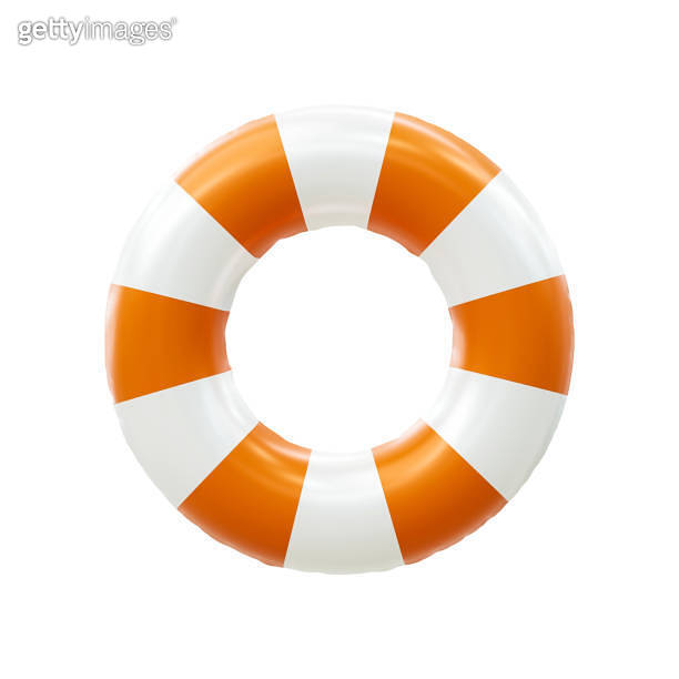 Safety ring for help rescue life or save lifebuoy isolated on white ...
