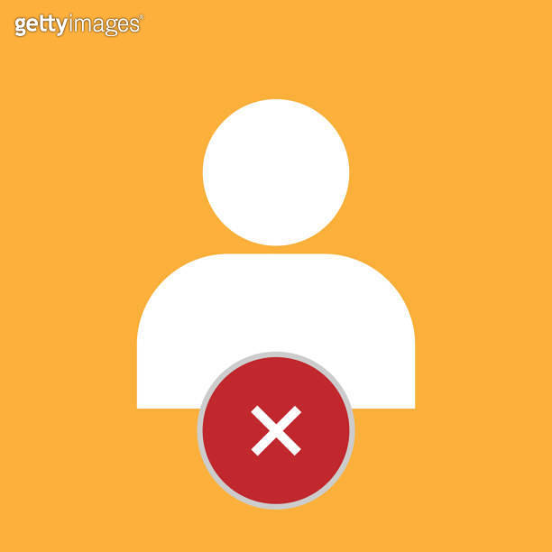 Remove Avatar Icon with Delete Sign, Profile User Flat Icon, People ...