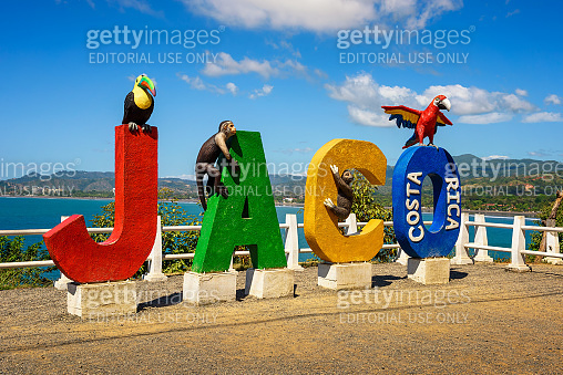 Colorful entry Sign for the city of Jaco in Costa Rica (1305993183 ...