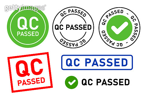 qc passed pass quality control label tag seal control sticker template ...