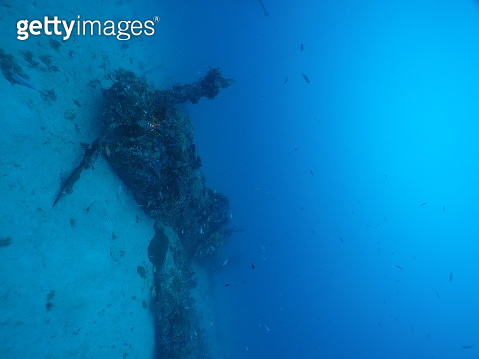 Japanese navy airplane JAKE seaplane in WW2 (1345978031) - 게티이미지뱅크