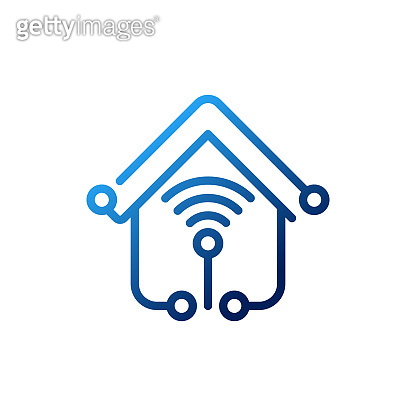 Smart Home Connection Icon Logo Vector design illustration. Smart home ...