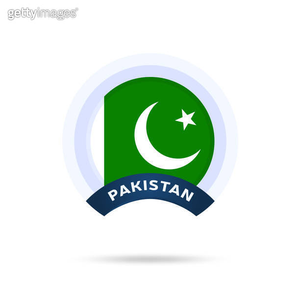 pakistan national flag Circle button Icon. Simple flag, official colors ...