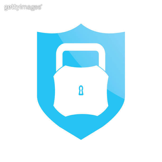 Padlock security vector logo design. Access control, protection ...