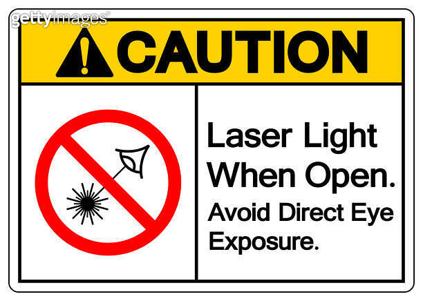 Caution Laser Light When Open Avoid Direct Eye Exposure Symbol Sign ...