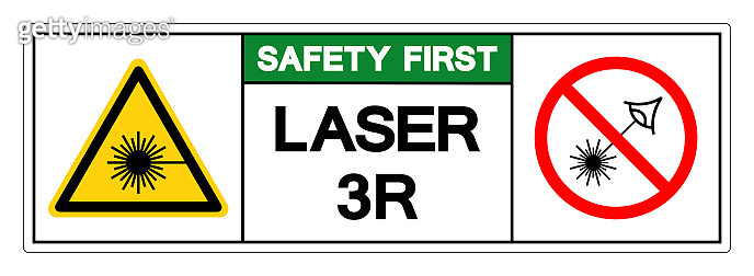 Safety First Laser 3R Symbol Sign ,Vector Illustration, Isolate On ...