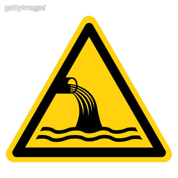 Warning Sewage Effluent Outfall Symbol Sign, Vector Illustration ...