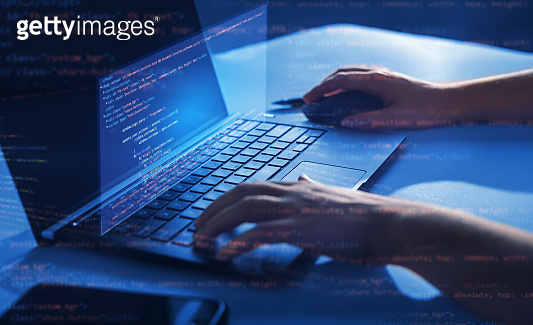 Software apps developer and IT revolution.Digital software development ...