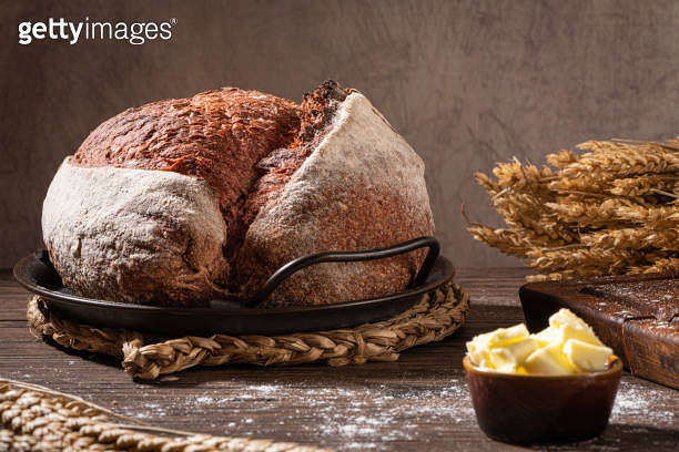 Freshly artisan baked beetroot bread, crunchy bread, country bread ...