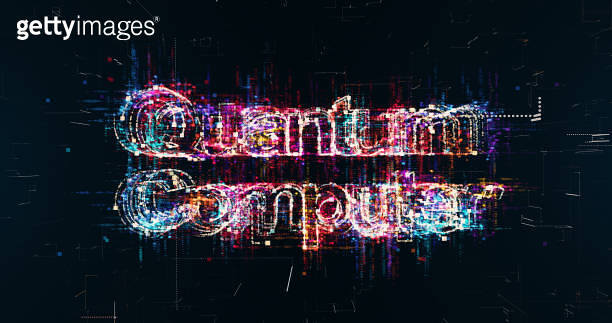 Quantum computing, quantum entanglement letters forming in digital ...