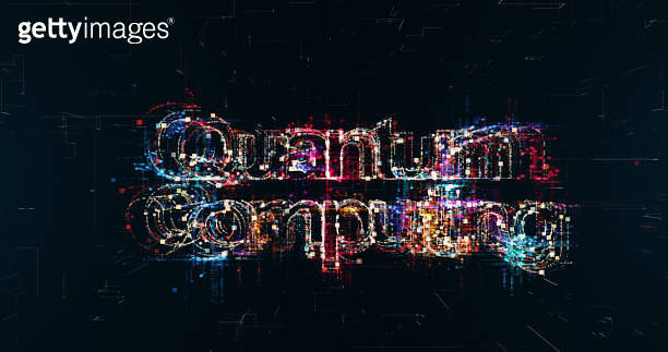 Quantum computing, quantum entanglement letters forming in digital ...