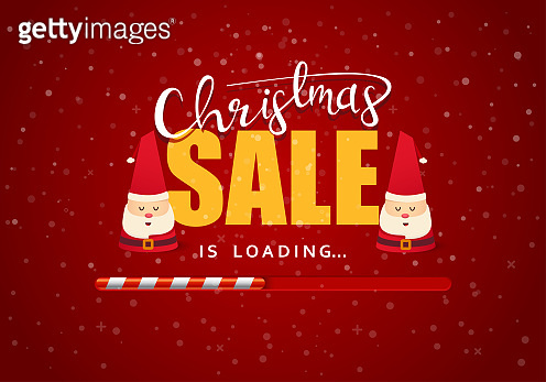 Christmas sale banner design in festive colors and decoration. Vector ...